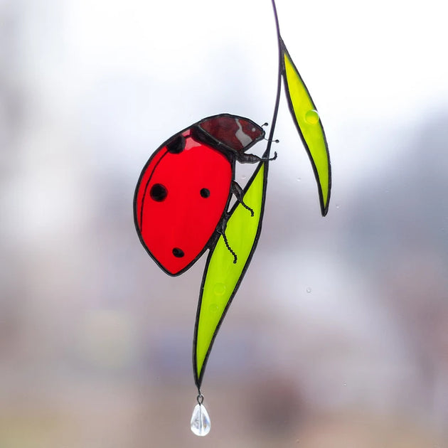 Ladybug Suncatcher – Venus Glass Art