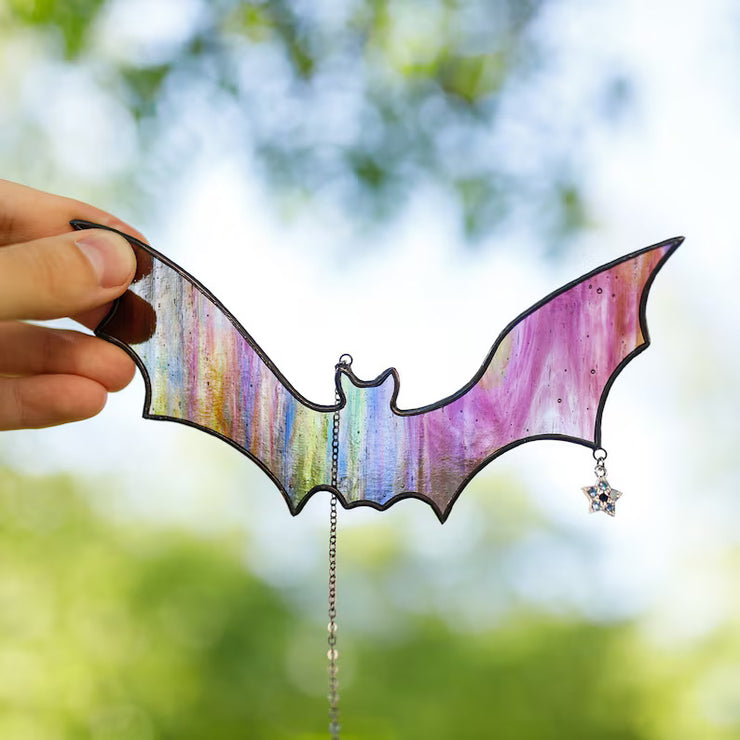 Moonlit Bat Suncatcher – Venus Glass Art
