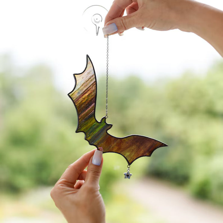 Moonlit Bat Suncatcher – Venus Glass Art